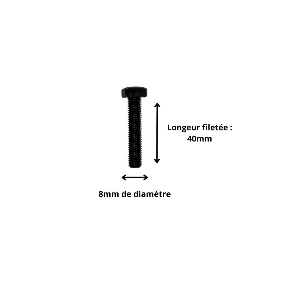 Vis M8x40 à Tête Plate (Pack de 10)